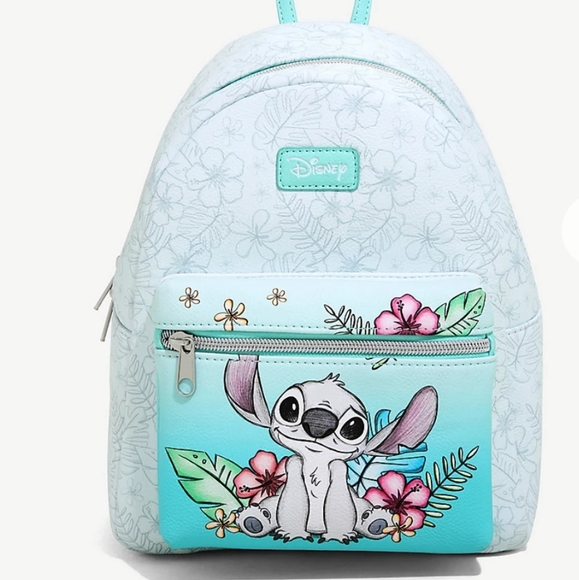 Loungefly | Bags | Nwt Loungefly Stitch Floral Mini Backpack | Poshmark